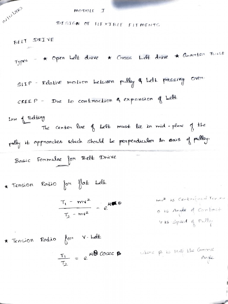 DTS My Note Till V-Belt | PDF | Manufactured Goods | Mechanical Engineering