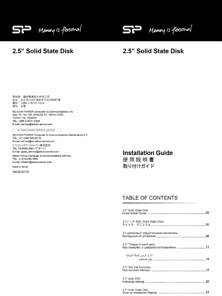 Silicon Power SSD Installation Guide | PDF