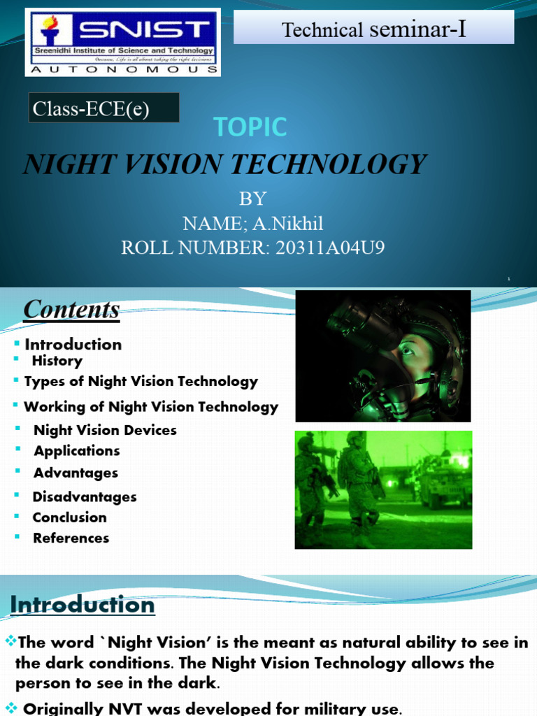 Night Vision Technology | PDF | Thermography | Infrared