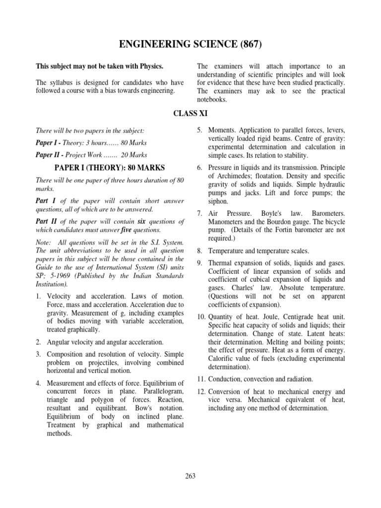 ISC Engineering Science3 | PDF | Force | Heat
