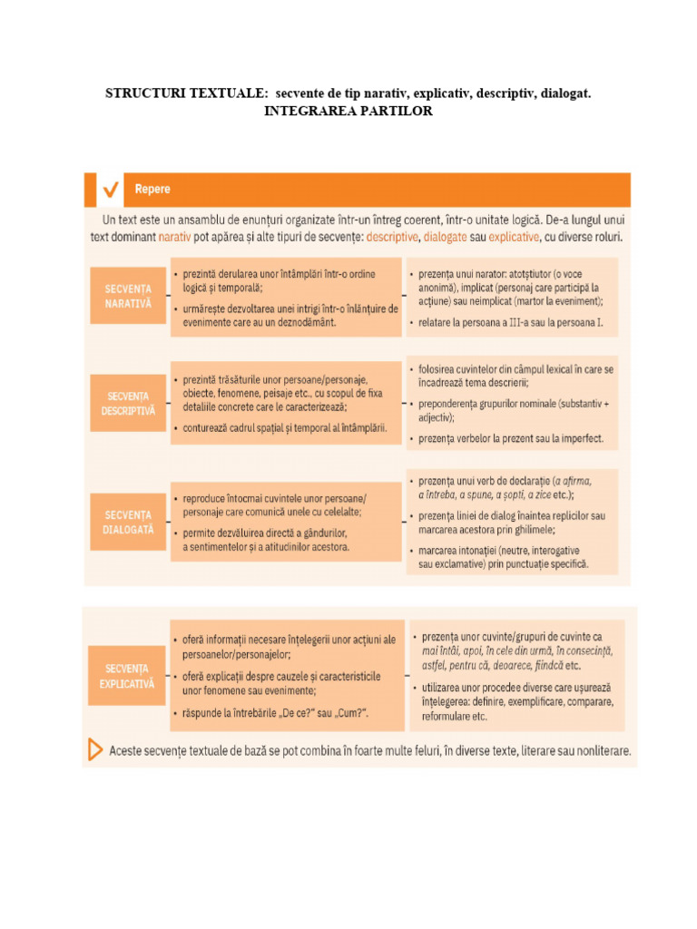 Structuri Textuale. Integrarea Partilor | PDF