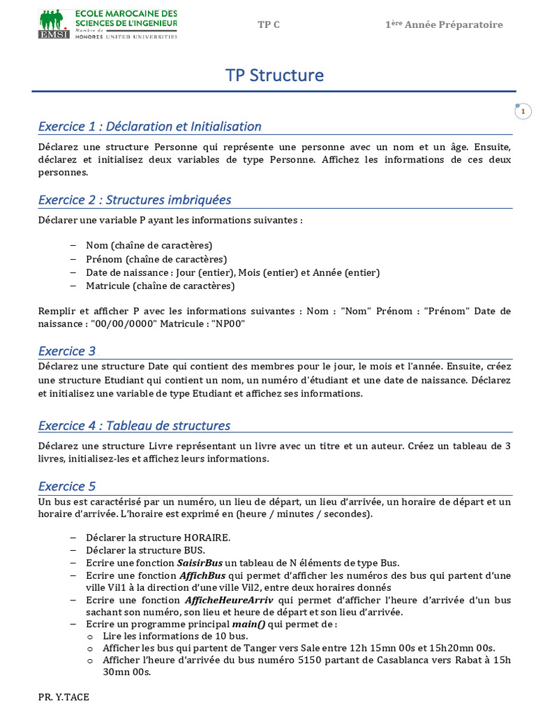 TP N2 Structure-Correction | PDF | Programmation informatique | Informatique