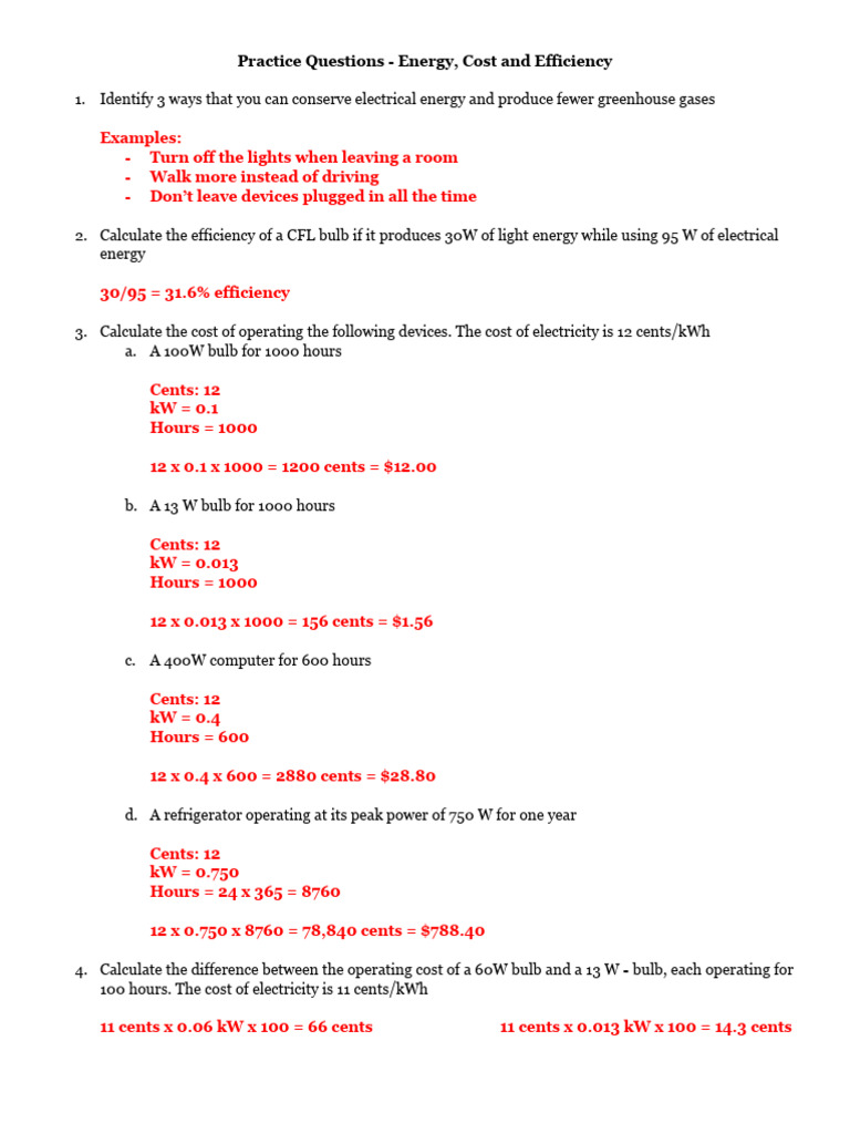 Energy Efficiency Practice Guide | PDF | Watt | Refrigerator
