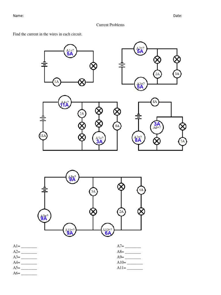 Circuit Current and Voltage Calculations | PDF | Voltage | Measuring ...