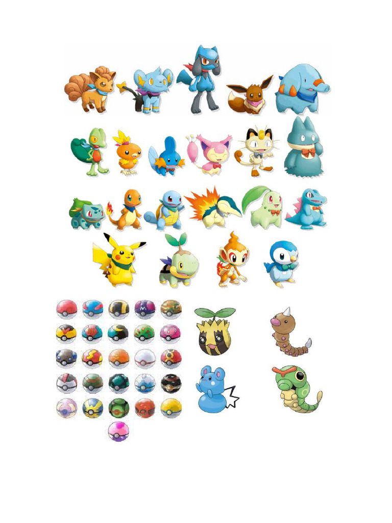 Pokemones y Pokemolas para Inprimir Gratis | PDF