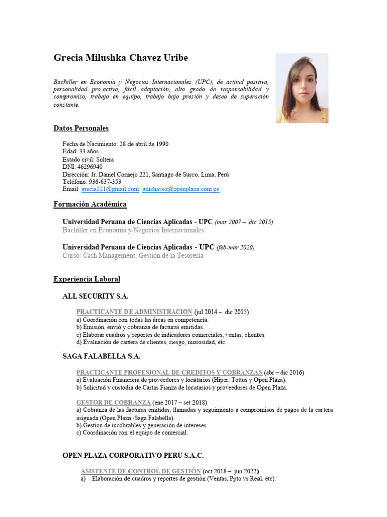 Curriculum Vitae - Grecia 15sep23 | PDF | Business