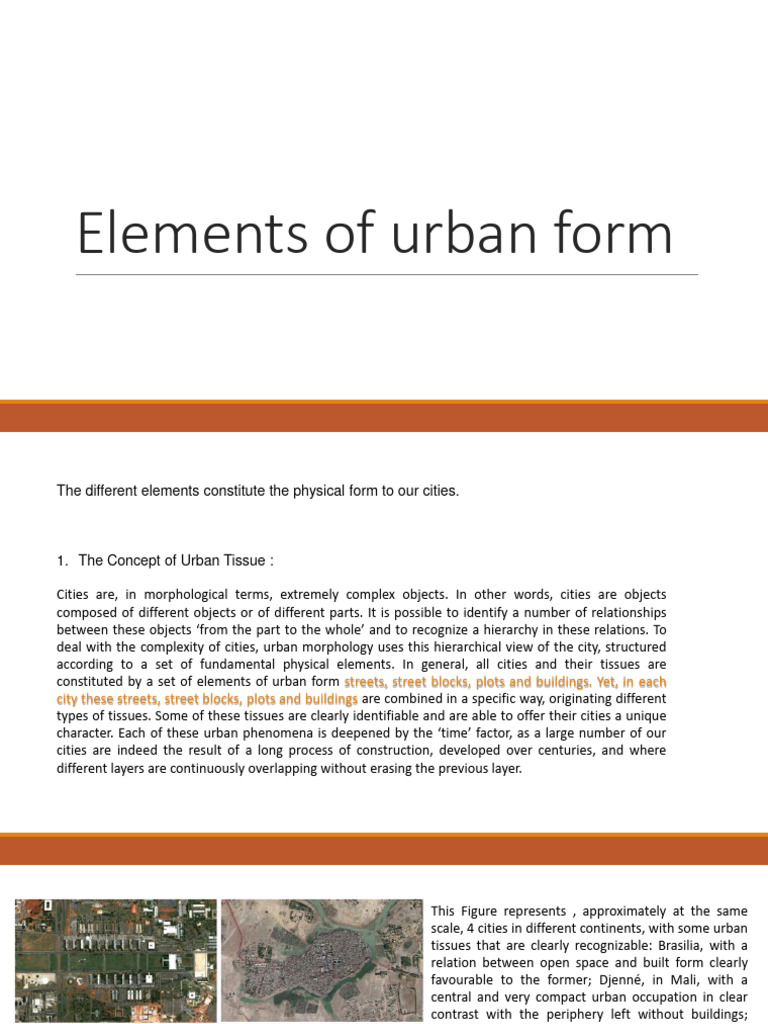 Elements of Urban Form | PDF | Hierarchy | Space
