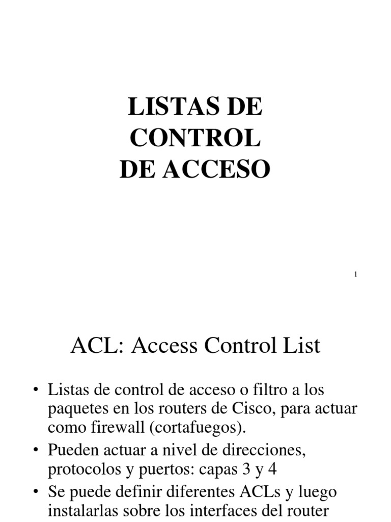 Listas de Control de Accesso | PDF | Informática