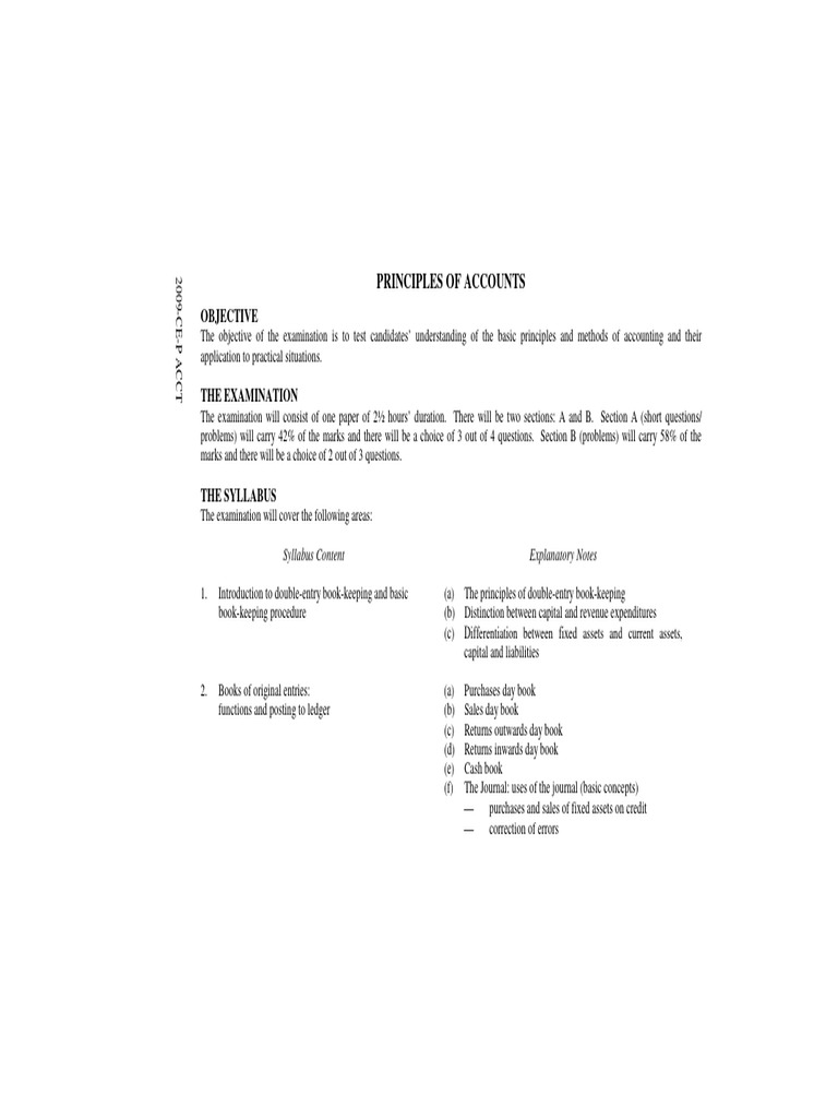 Principles of Accounts: Objective | PDF | Bookkeeping | Depreciation