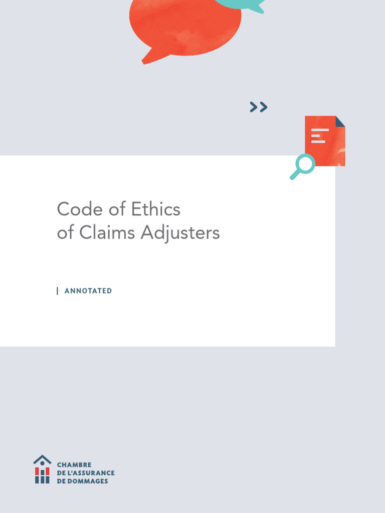 Code Ethics Claims Adjusters Annotated | PDF | Conflict Of Interest ...