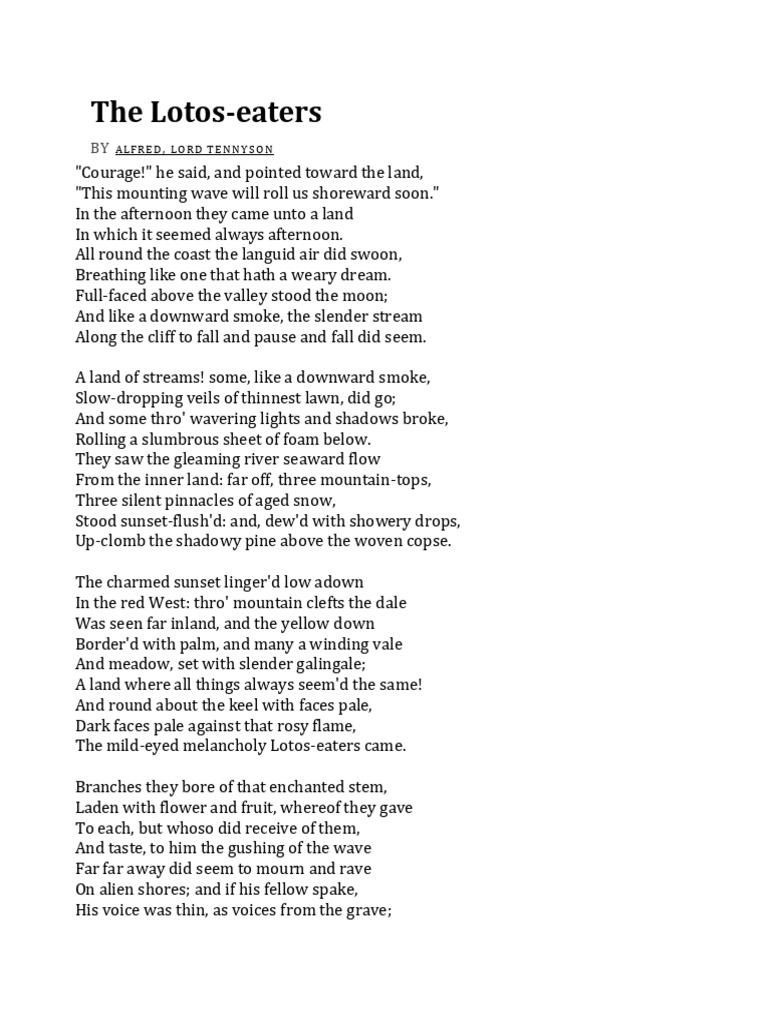 The Lotus Eaters | PDF