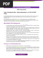 The Mountbatten Plan 1947 | PDF | Partition Of India | British Raj