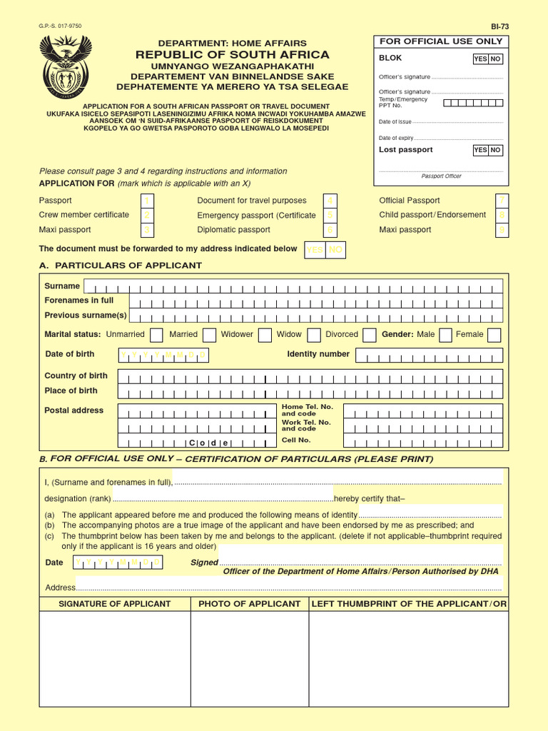 BI 73 Passport | PDF | Passport | Naturalization