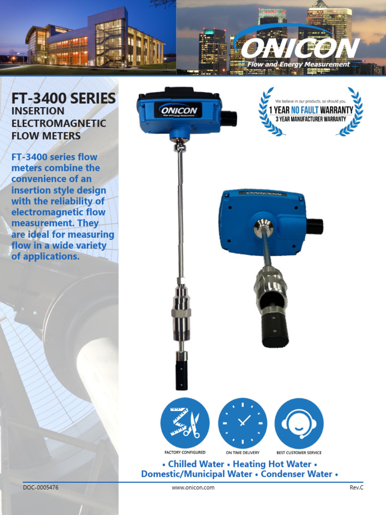FT 3400 Catalog Sheet DOC 0005476 | PDF | Flow Measurement | Pipe ...