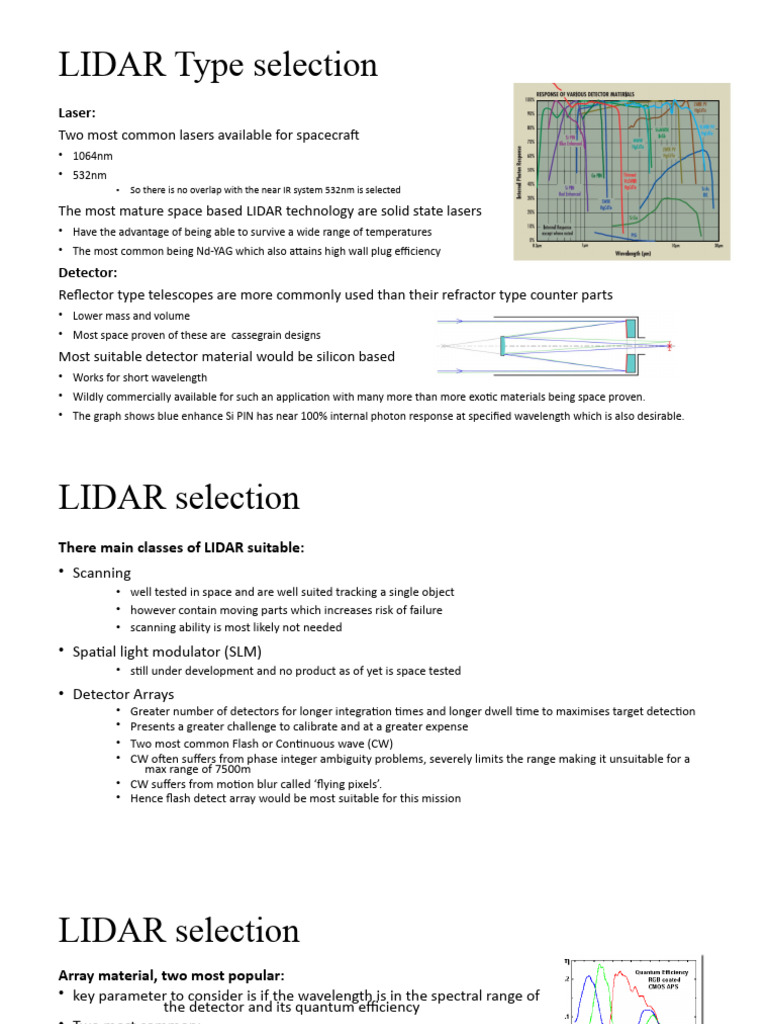 LIDAR Selection | PDF | Lidar | Sensor