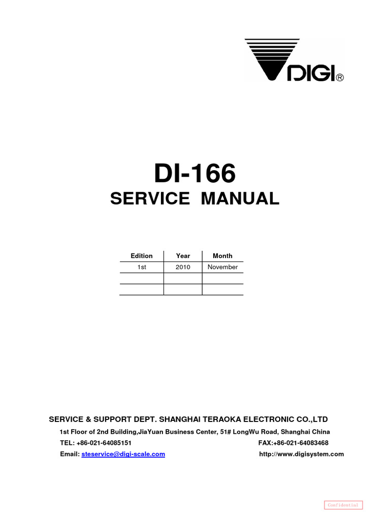 DI-166 Service Manual v1.18 | PDF | Rechargeable Battery | Bit Rate