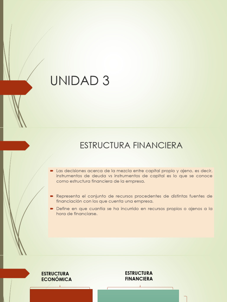 Unidad 3 | PDF | Apalancamiento (Finanzas) | Business