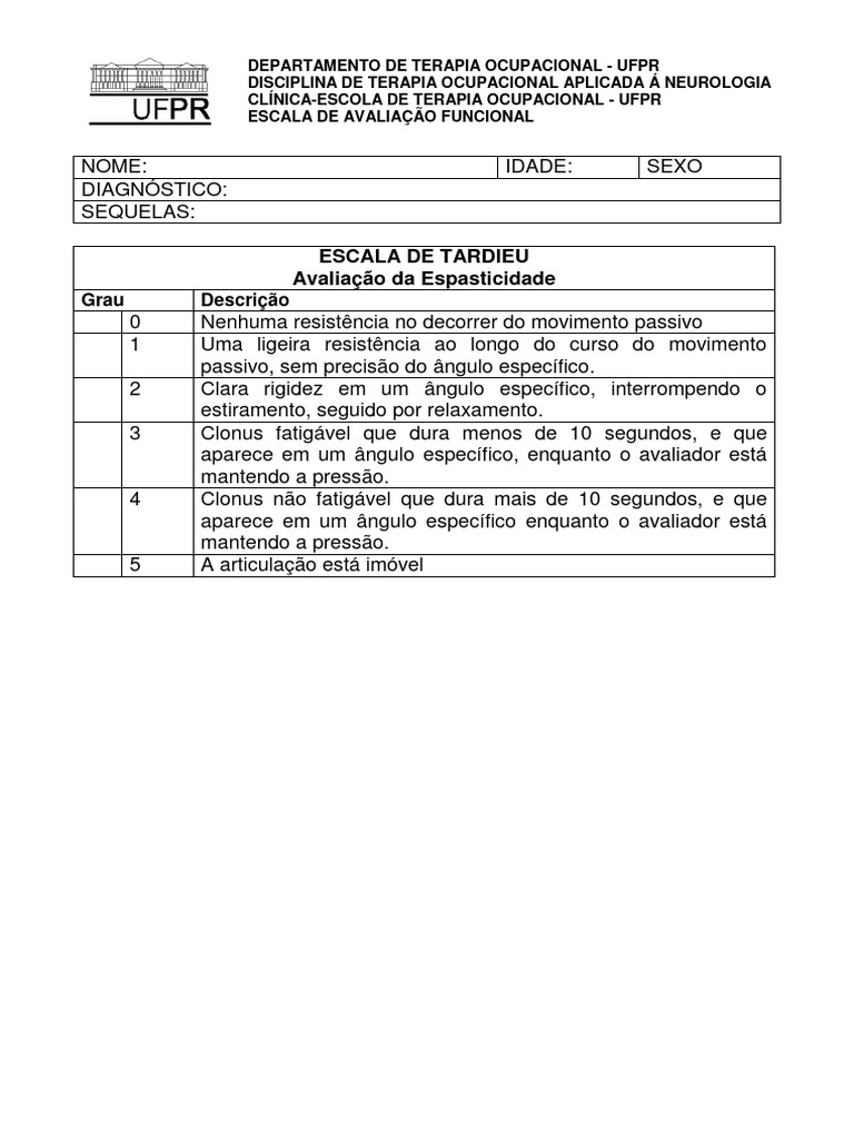 Escala de Tardieu | PDF