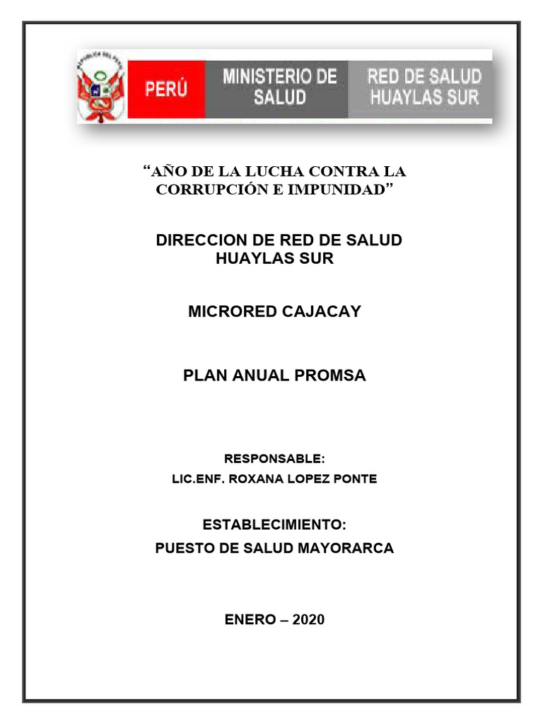 Plan Promsa 2020 | PDF | Promoción de la salud