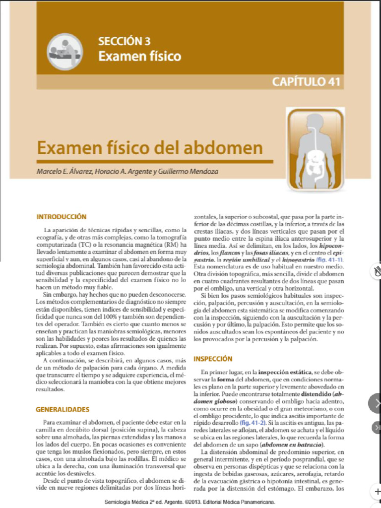 Exploracion Fisica de Abdomen | PDF