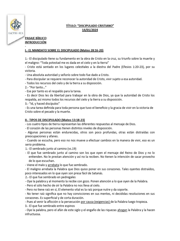 Discipulado Cristiano | PDF | Cristo (título) | Creencia religiosa y doctrina