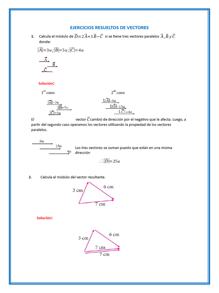 Ejercicios Propuestos de Vectores | PDF | Vector Euclidiano | Mecánica