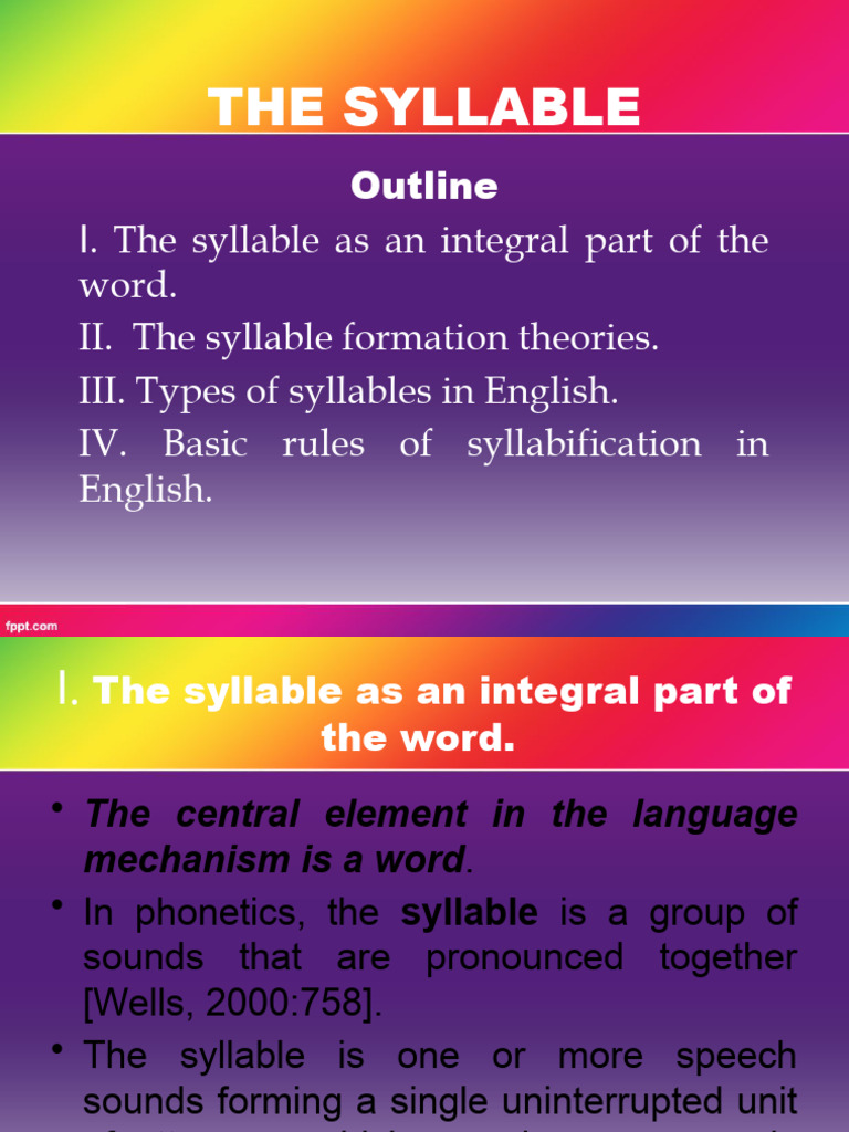 The Syllable Office PowerPoint | PDF | Syllable | Phonology