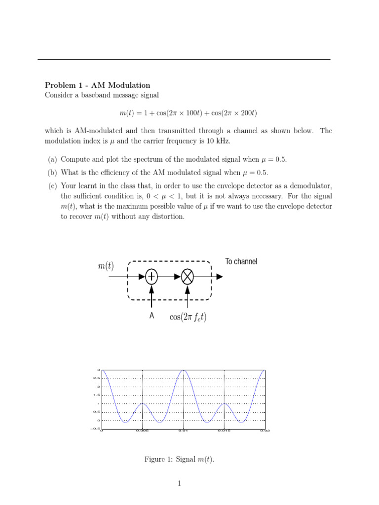 2022 Tutorial 1 Pdf Modulation Information And Communications