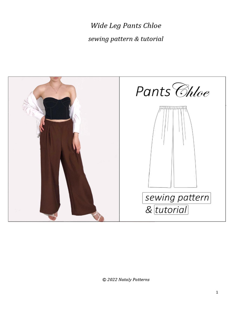 Tutorial Wide Leg Pants Chloe | PDF | Seam (Sewing) | Sewing
