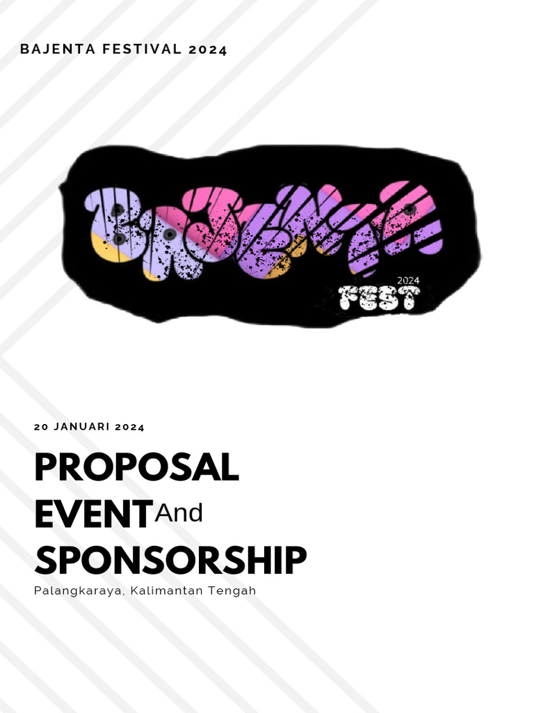 Proposal Pemasaran Garis-Garis Diagonal Hitam Dan Putih | PDF