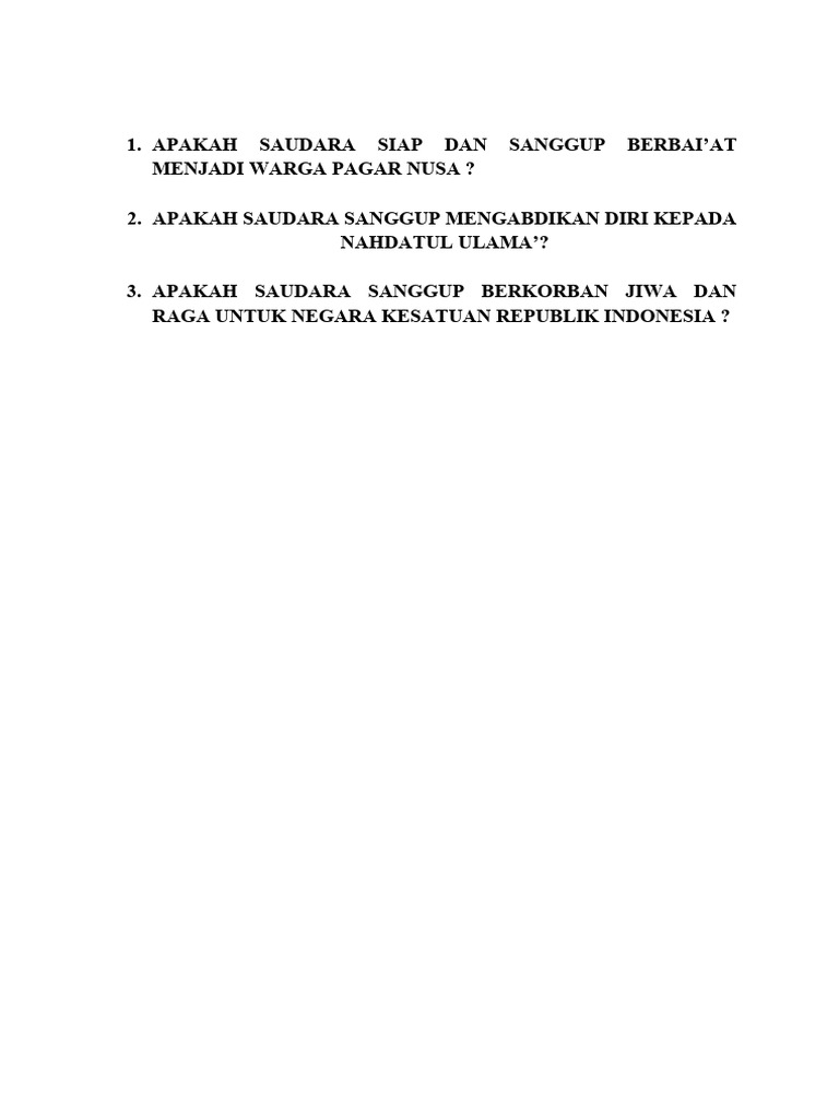 Prasetya dan Sumpah Pagar Nusa | PDF