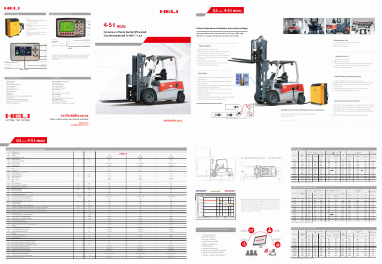 HELi CPD-50 Forklift Features Overview | PDF | Truck | Battery Charger