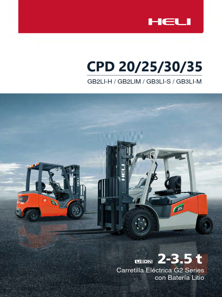 Carretilla Eléctrica Heli G2 Series | PDF | Máquina elevadora | Materiales