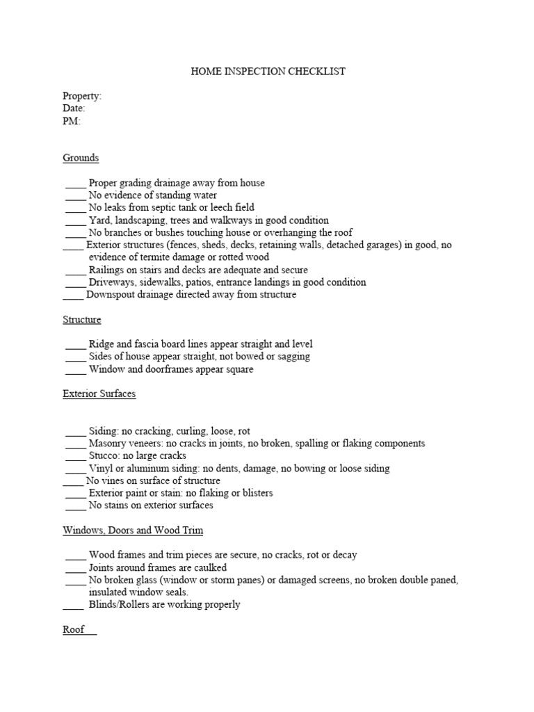 Home Inspection Checklist Pdf Plumbing Shower