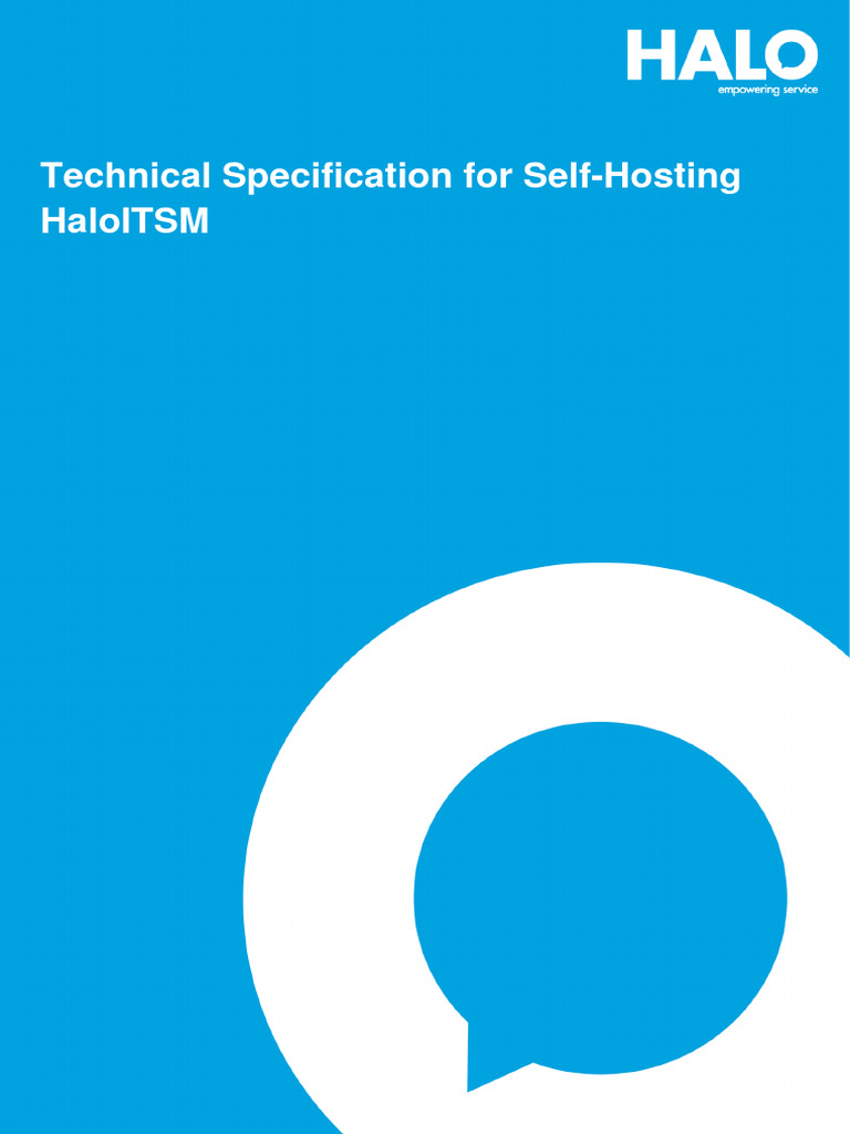 HaloITSM Self-Hosting Specs Guide | PDF | Load Balancing (Computing ...