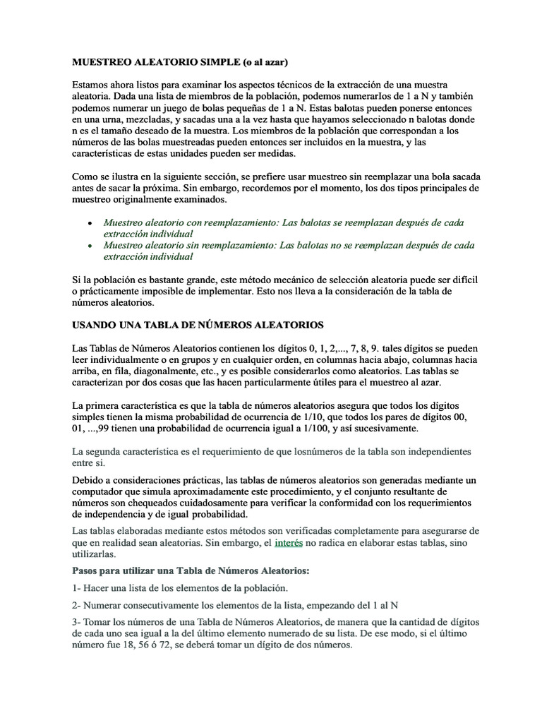 Tabla de Numeros Aleatorios | PDF | Muestreo (Estadísticas) | Probabilidad