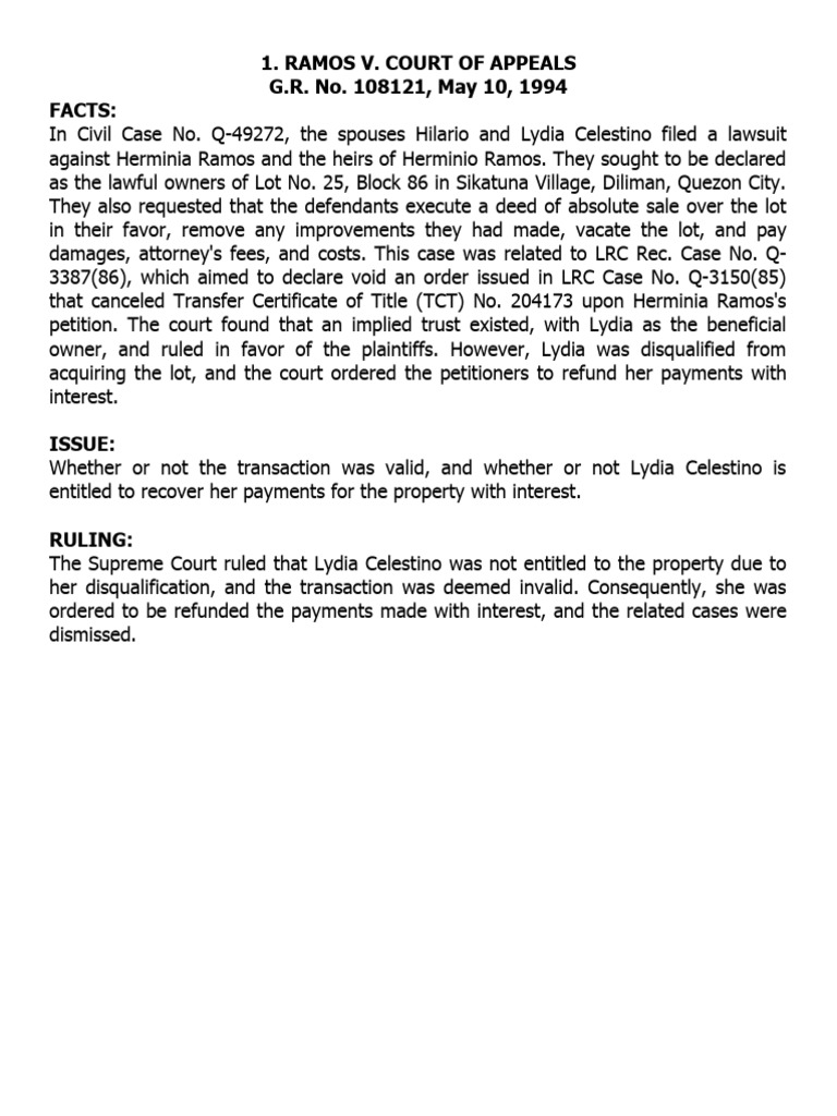 Last Batch - Trust Case Digests | PDF | Trust Law | English Trust Law