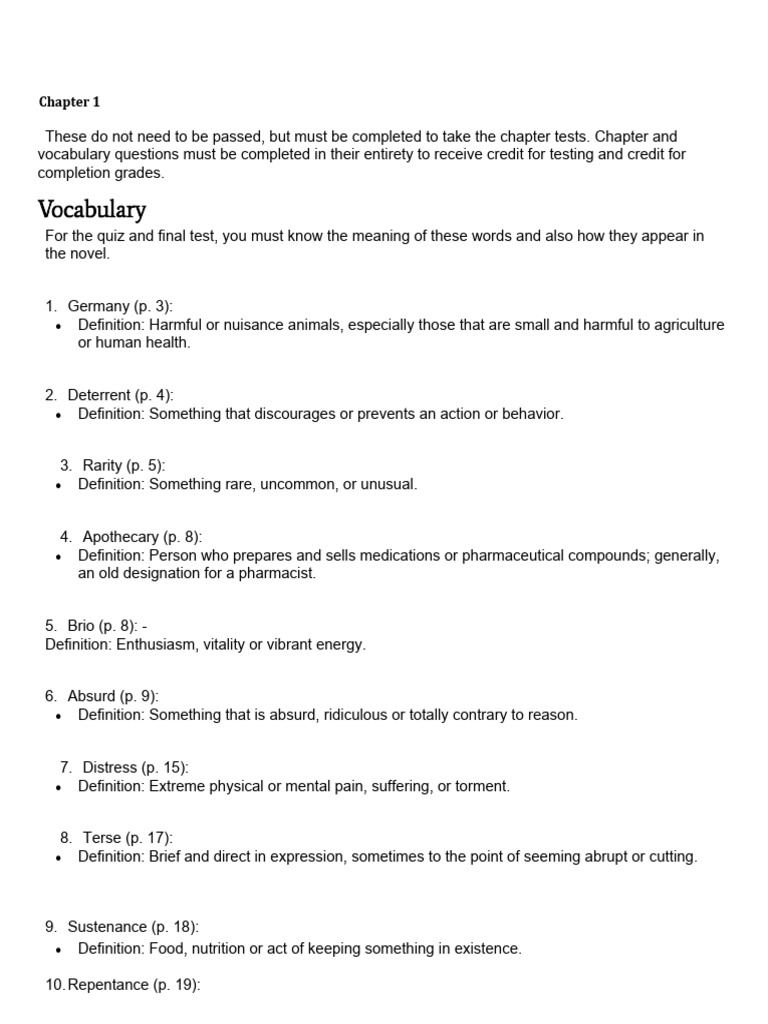 Regina Tamez - Hunger Games Part 1 Student Chapter Questions and Vocab ...