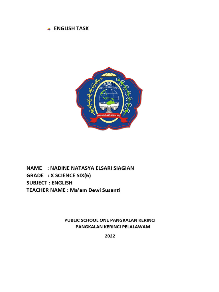 ENGLISH TASK | PDF