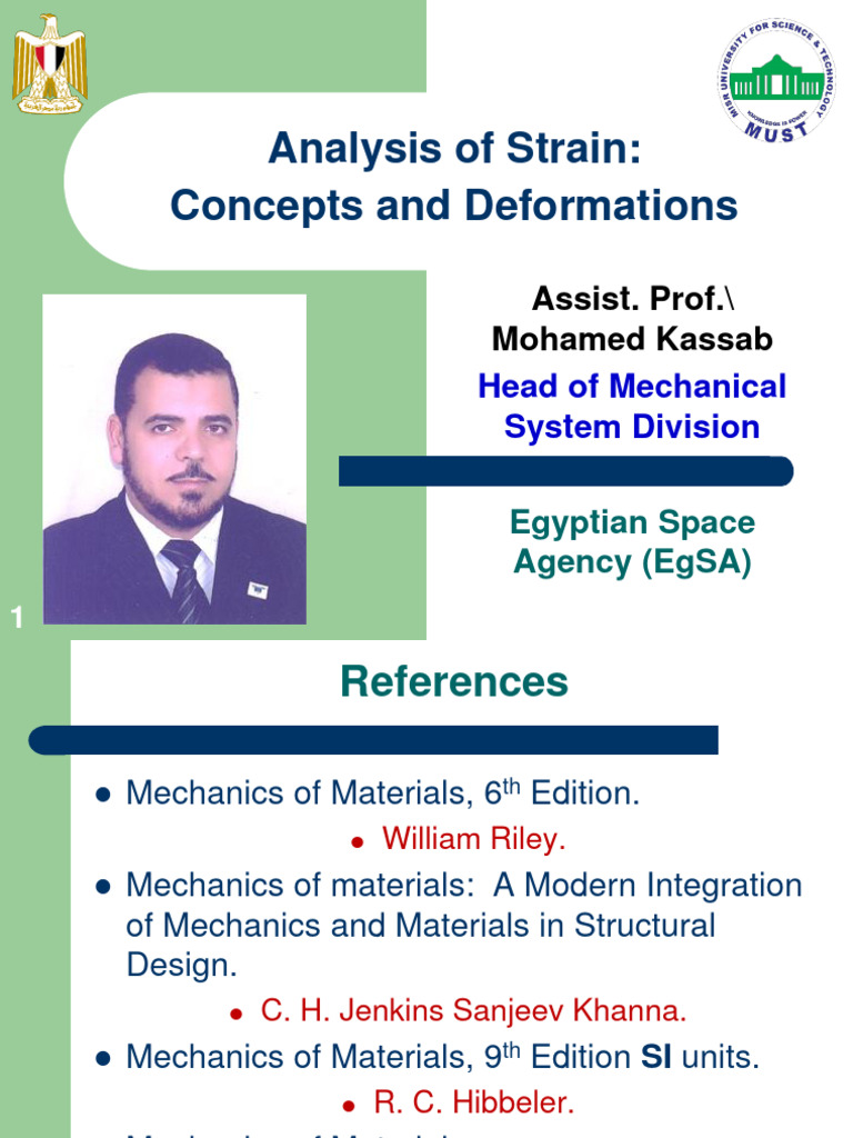 Lecture 2, Analysis of Strain, Concepts and Deformations - DR - Kassab-20 Slides | PDF | Stress ...