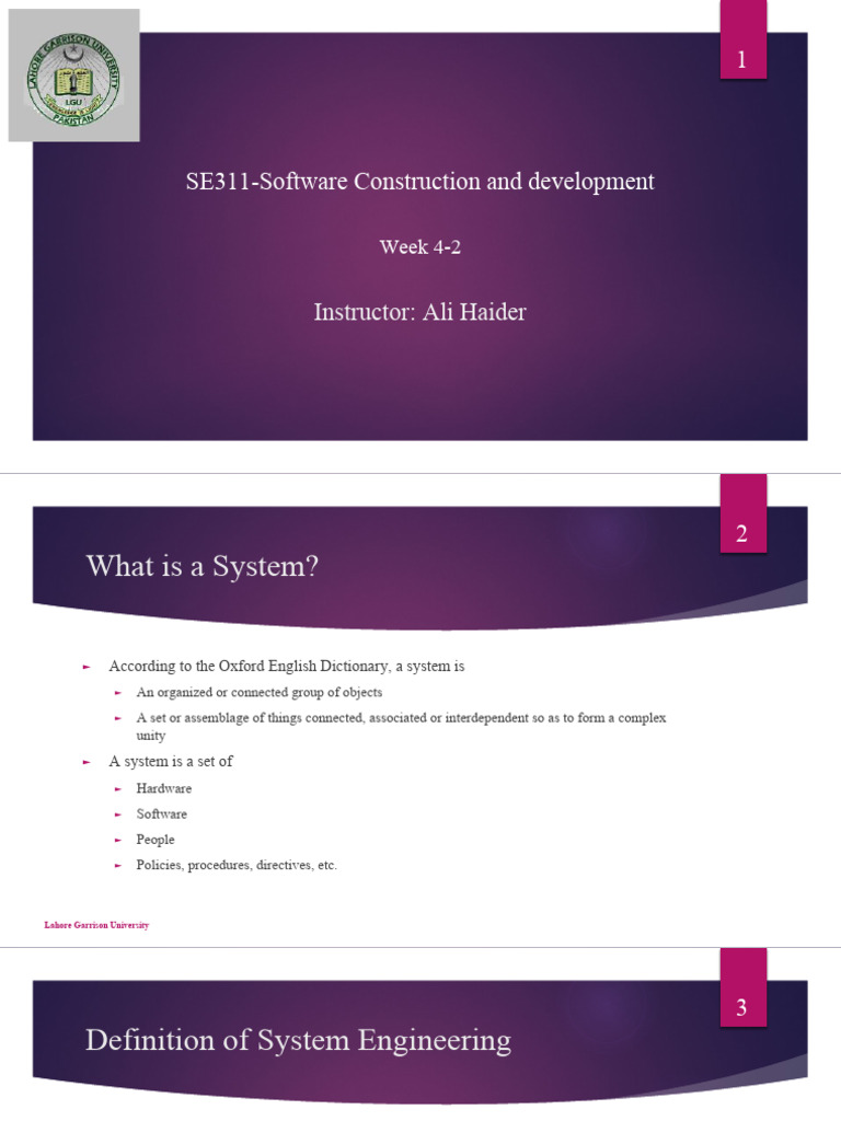 Software Design and Architecture Week 4-2 | PDF | Systems Engineering | System