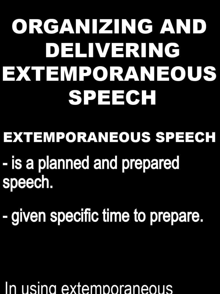 Week 12 Extemporaneous Speech | PDF | Question | Human Communication