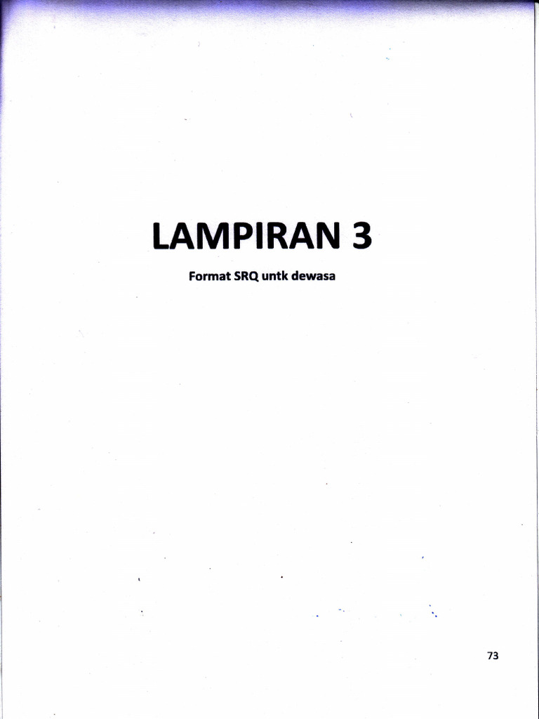 Format SRQ Untuk Dewasa | PDF