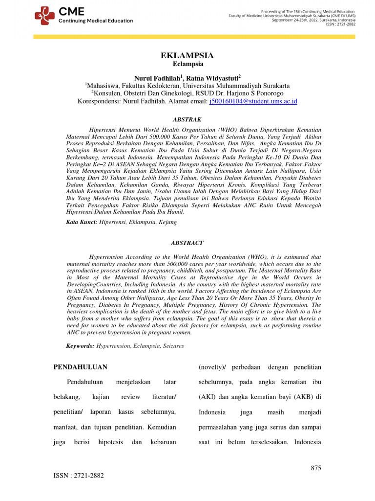 Eklamsia | PDF | Sains & Matematika