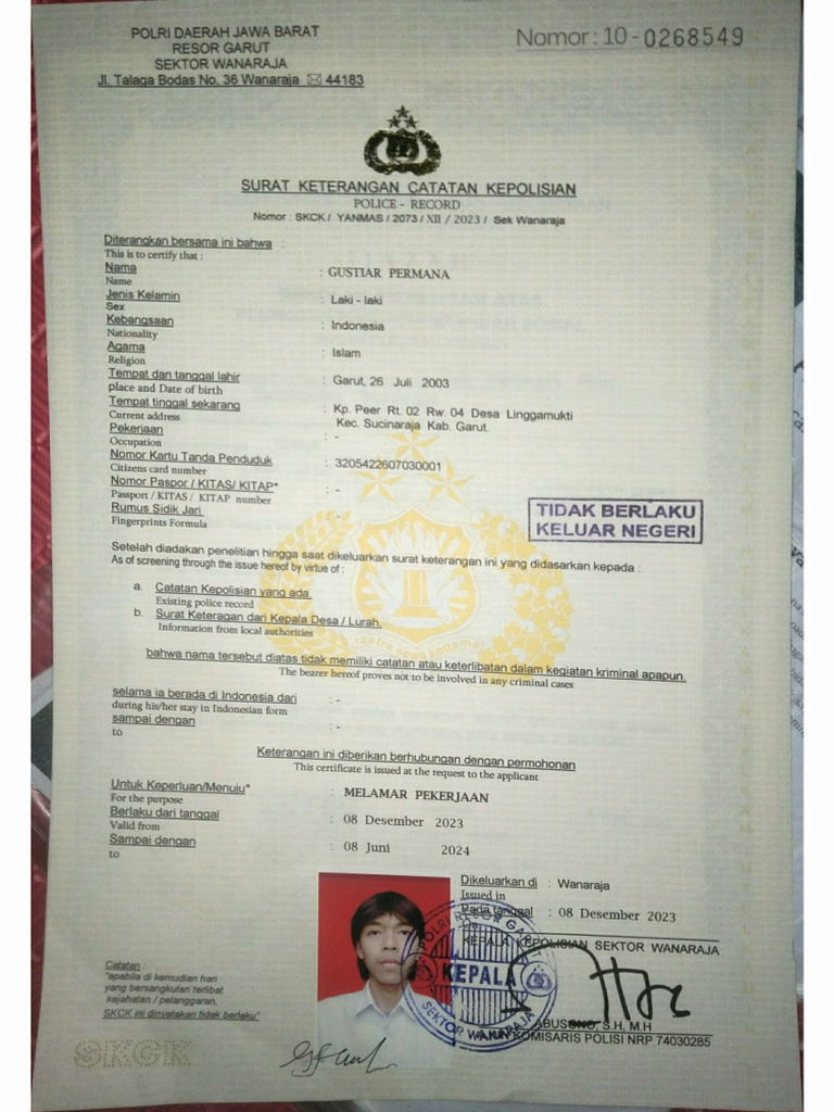 Data Lengkap CV | PDF