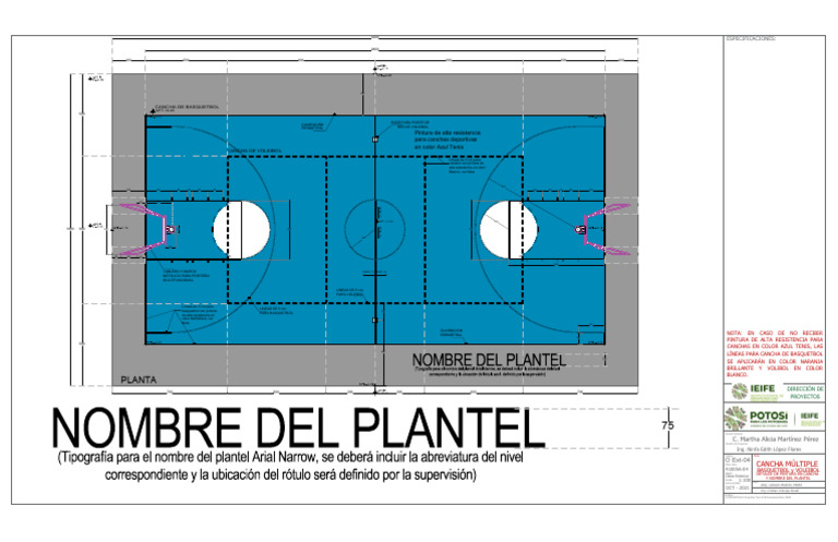 Medidas de Cancha Multifuncional | PDF