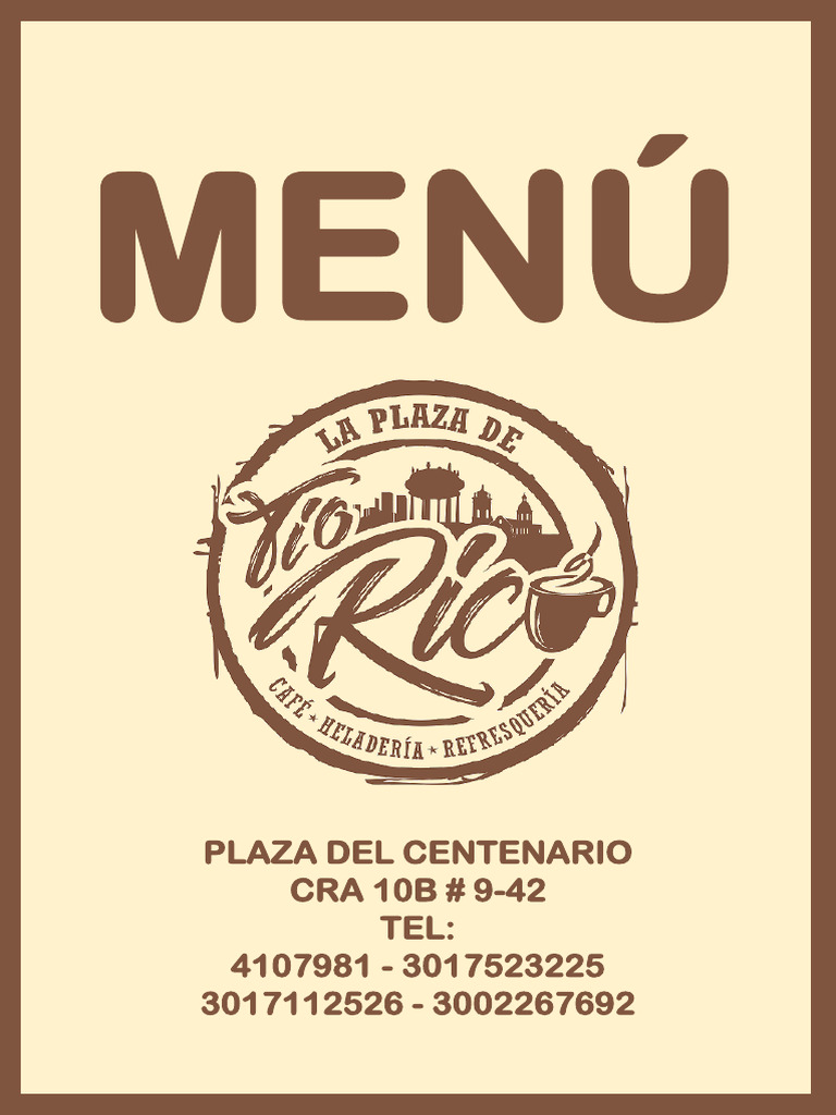 Menu Tio Rico PDF Julio 2023 | PDF