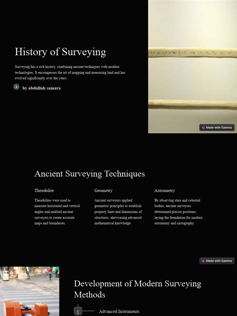 Evolution of Surveying Techniques | PDF | Surveying | Cartography