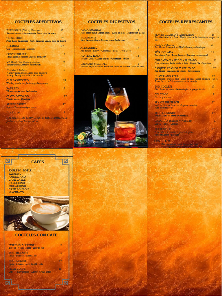 Cocteles Aperitivos y Digestivos | PDF | Barman | Bebidas Mixtas