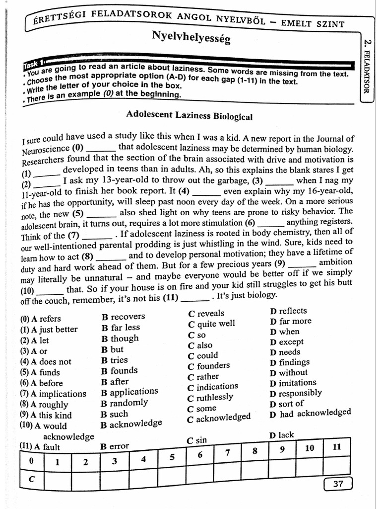Érettségi Feladatsorok Emelt 2. Sor Maxim | PDF